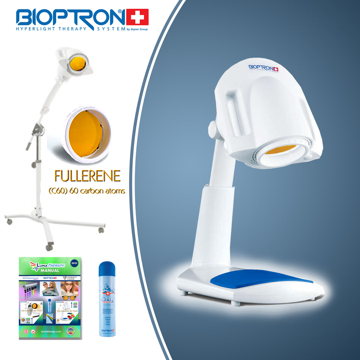 Pro 1 - Bioptron by Zepter w/ Floor Stand & FREE Table Stand & featuri ...